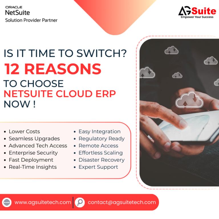 Why Move to Cloud ERP? 12 Reasons & Benefits | AGSuiteTech